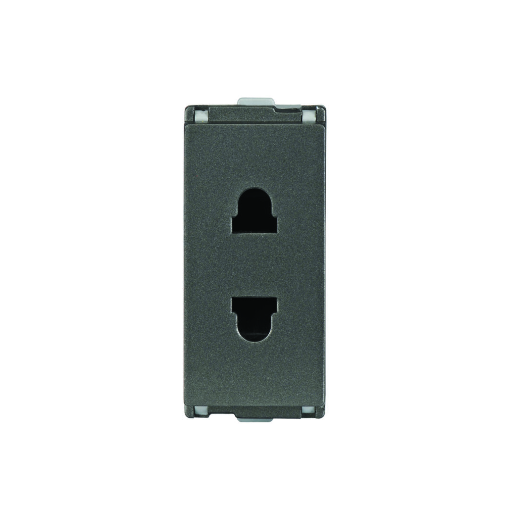 L&T/LK Englaze Mountain Grey 6Amp 2 Pin Socket Euro 1module ...