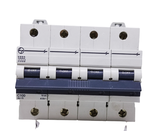 L&T/LK AU MCB 100Amp 4Pole 15KA (AU15S41003C) - Jaycee Enterprises