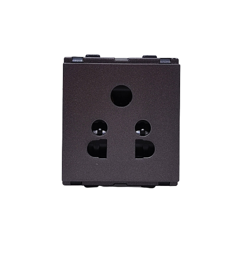 L&T/LK Englaze Mountain Grey 6Amp 2/3 Pin Socket 2Module (CB92202CM06 ...