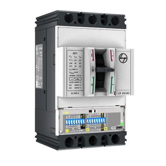 L&T/LK dsine DZ1-160D 160A 4Pole 36ka MCCB Microprocessor Release MTX2 ...