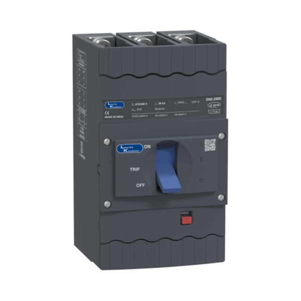 L&T/LK dsine DN2-250D 250A 3Pole 36ka MCCB Thermal - Magnetic Release ...