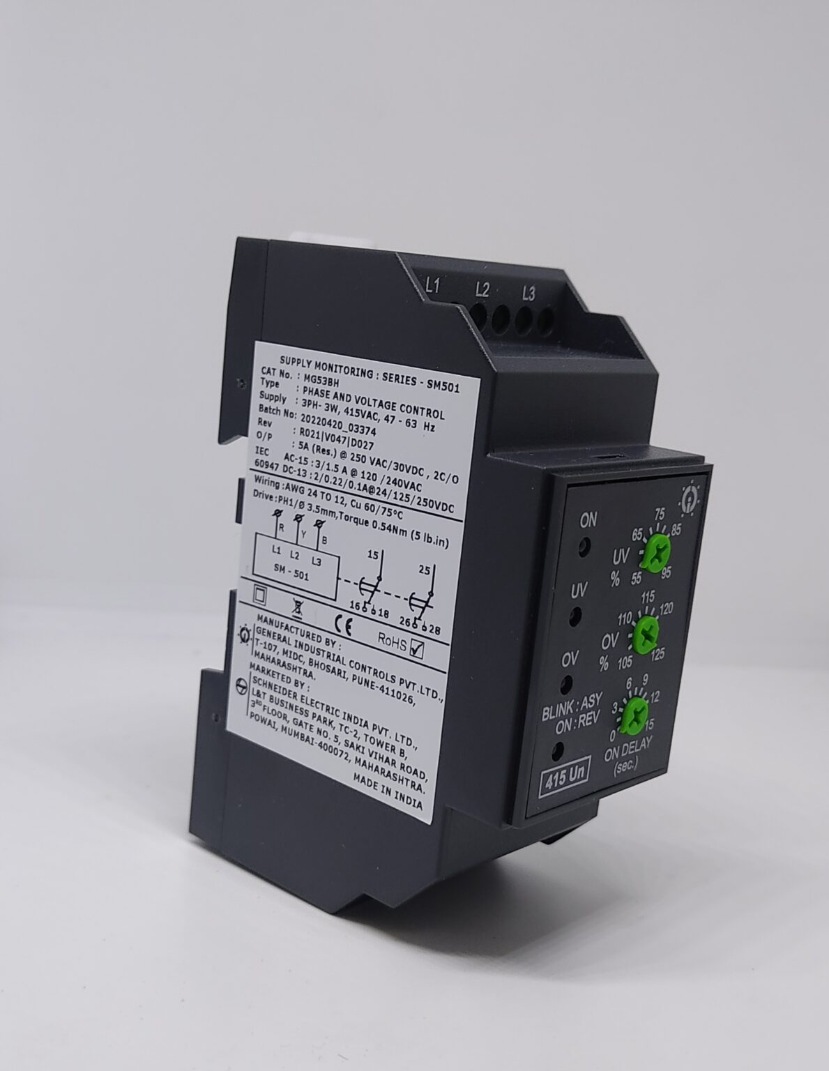 L&T/LK Timer SM-501 415V 3Ph 3W (MG53BH) - Jaycee Enterprises